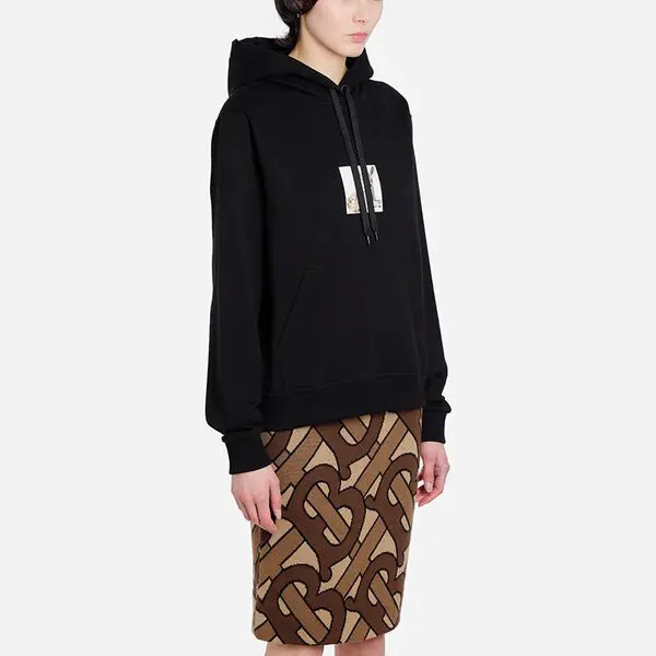 Burberry Deer Print Cotton Oversized Hoodie