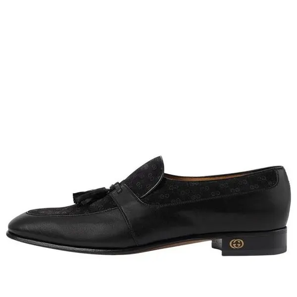 Gucci Tassel-trim Leather Loafers - Black