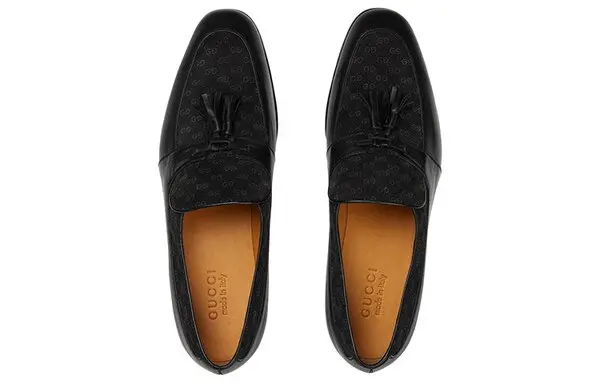 Gucci Tassel-trim Leather Loafers
