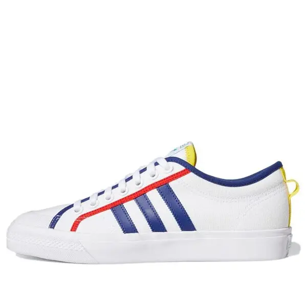 Adidas Nizza "white Victory Blue" Low Top Sneakers - White/blue/red