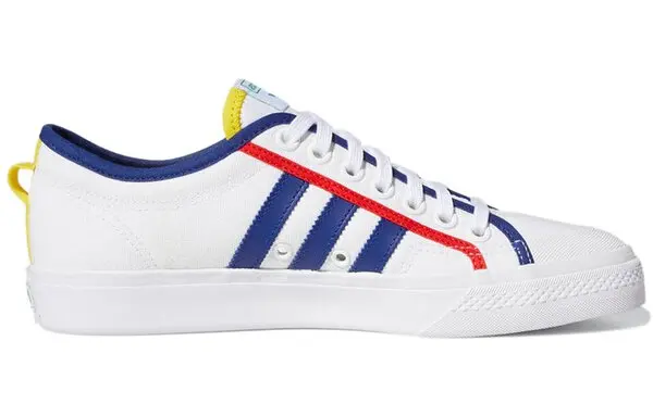 Adidas Nizza "white Victory Blue" Low Top Sneakers - White/blue/red