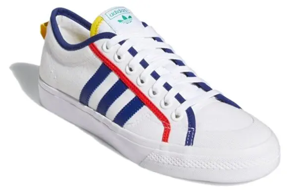 Adidas Nizza "white Victory Blue" Low Top Sneakers - White/blue/red
