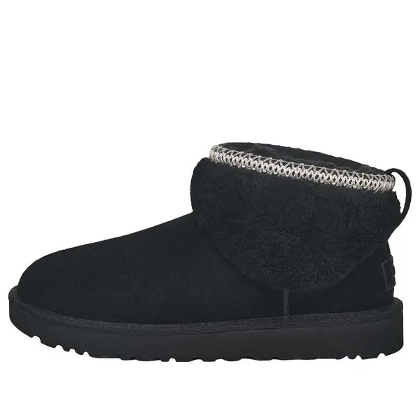 UGG Classic Ultra Mini Maxi Curly Boots - Black