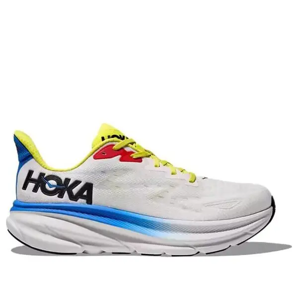 Hoka One One Clifton Athletic Sneakers - White/blue/red