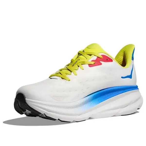 Hoka One One Clifton Athletic Sneakers - White/blue/red