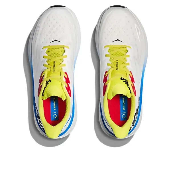 Hoka One One Clifton Athletic Sneakers - White/blue/red