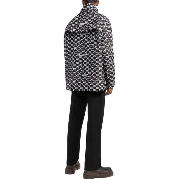 Off-White Geometry Pattern Hooded Jacket