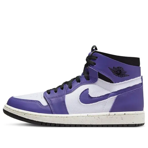 JORDAN Air 1 High Zoom Comfort Crater Purple Sneakers - Dark Iris/white/black