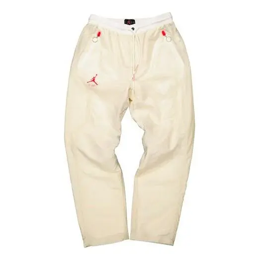 Off-White Air Jordan X Logo Printing Sports Long Pants 'cream - White