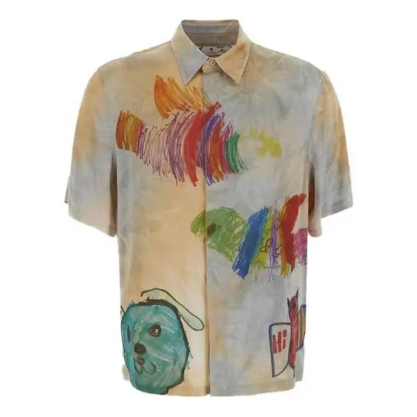 Off-White Cartoon Satin Shirt - White