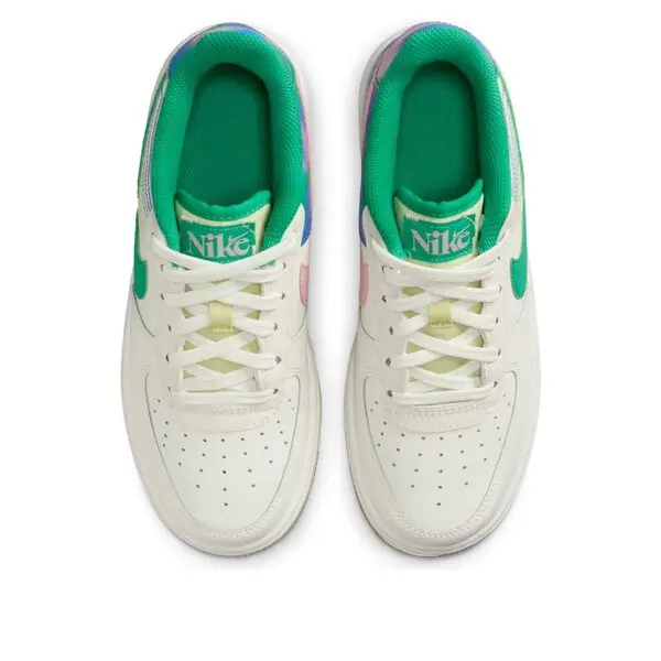 Nike Force 1 Low "heel Stitch" Sneakers - White/green