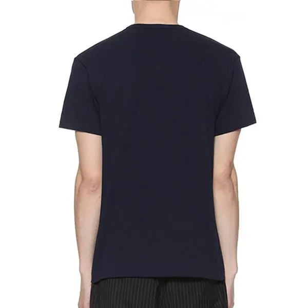 Play Comme Des Garcon Basic T-shirt Two Emblems - Navy