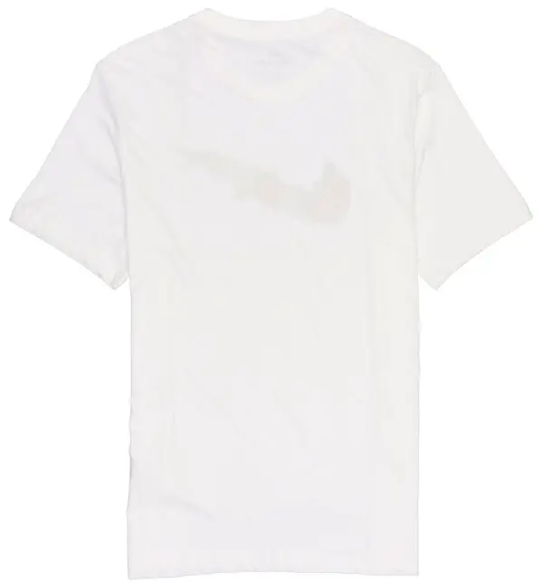 Nike Flowers Large Logo Casual Sports Solid Color Round Neck Short Sleeve White T-shirt - Multi-color