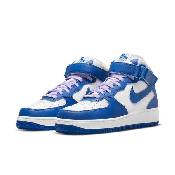 Nike Force 1 '07 Mid Sneakers - White/blue/purple