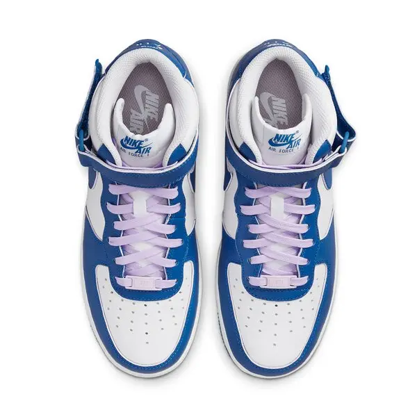 Nike Force 1 '07 Mid Sneakers - White/blue/purple