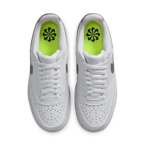 Nike Court Vision Low Next Nature Sneakers - White/white/metallic Silver