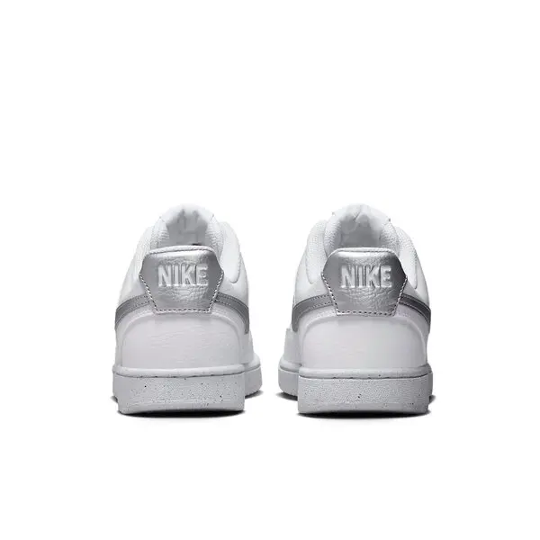 Nike Court Vision Low Next Nature Sneakers - White/white/metallic Silver