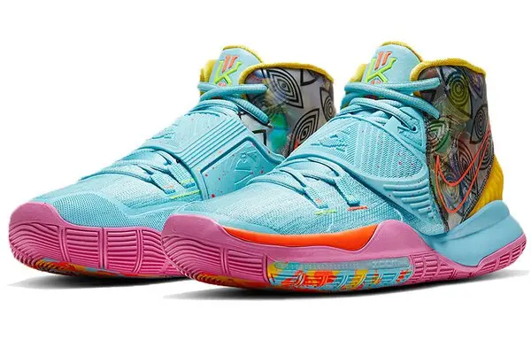 Nike Kyrie 6 "miami" Athletic Sneakers - Blue/yellow
