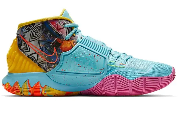 Nike Kyrie 6 "miami" Athletic Sneakers - Blue/yellow