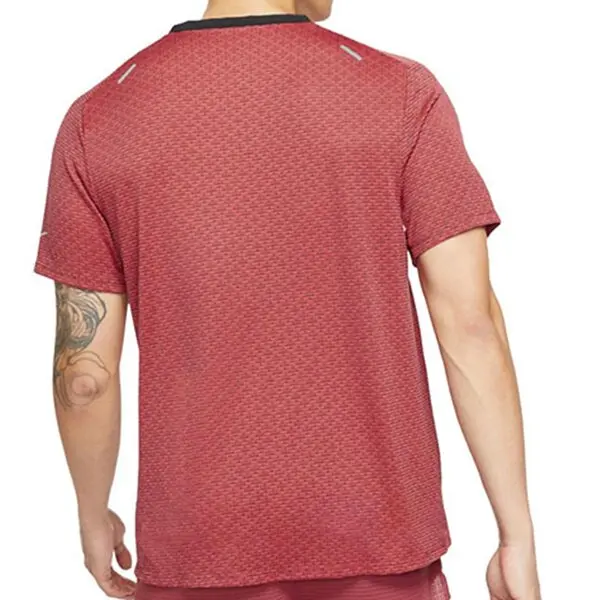 Nike Alphabet Printing Breathable Round Neck Short Sleeve Light Red T-shirt - Default Color