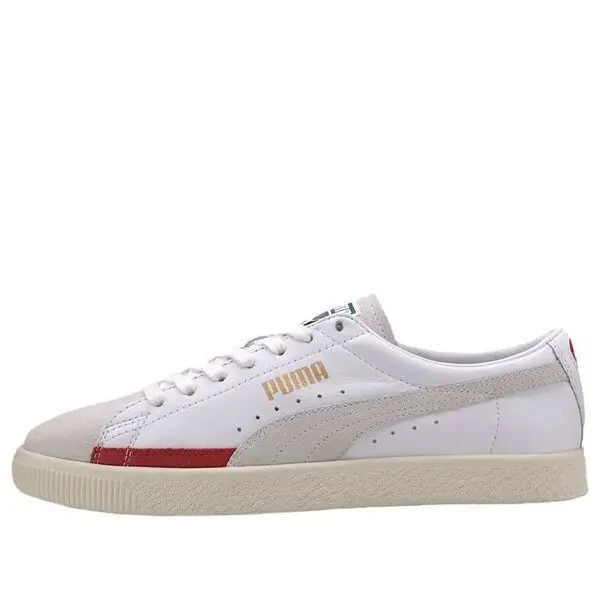 PUMA Basket 90680 L Lace Up Sneakers - White/red