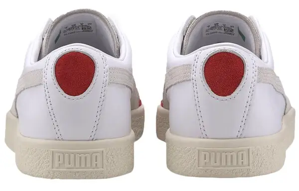 PUMA Basket 90680 L Lace Up Sneakers - White/red