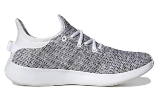 Adidas Cloudfoam Pure Heather White Sneakers - Cloud White/cloud White/core Black