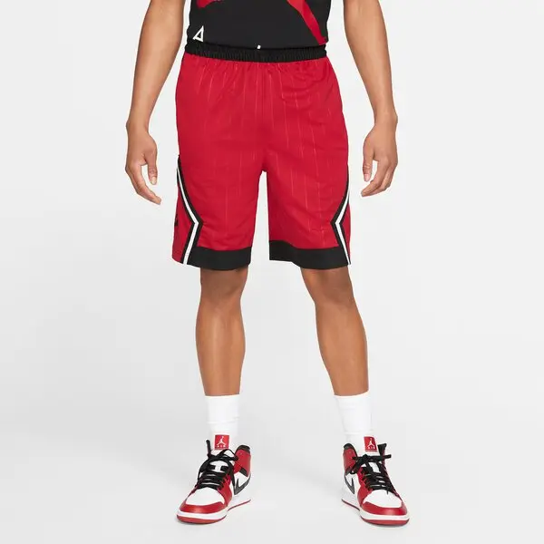 JORDAN Jumpman Diamond Basketball Shorts - Red