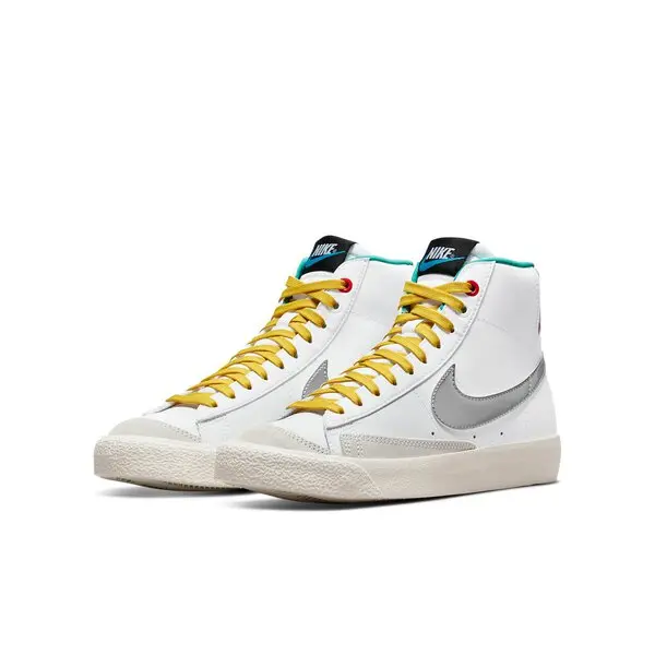 Nike Blazer Mid '77 High Top Sneakers - White/yellow/gray