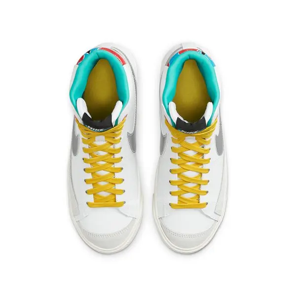 Nike Blazer Mid '77 High Top Sneakers - White/yellow/gray