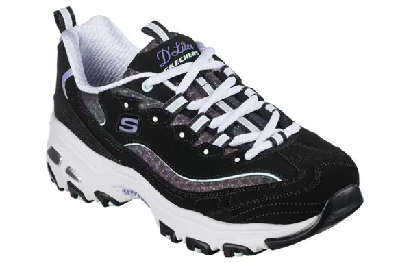Sketchers D'lites Glowing Path Sneakers - Black
