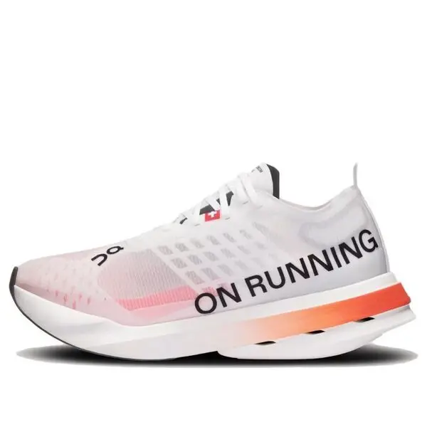 On Cloudboom Strike Performance Running Shoes - White/black/orange