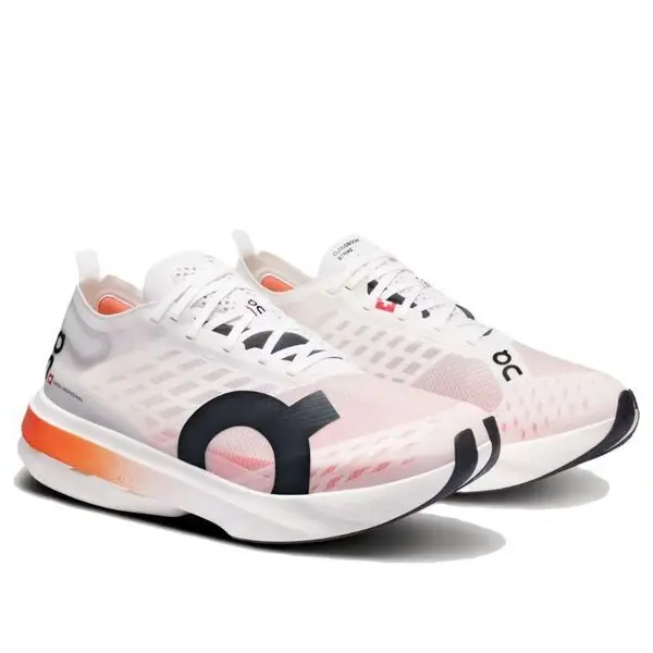 On Cloudboom Strike Performance Running Shoes - White/black/orange