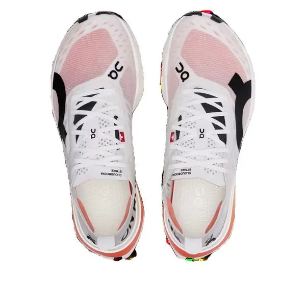 On Cloudboom Strike Performance Running Shoes - White/black/orange