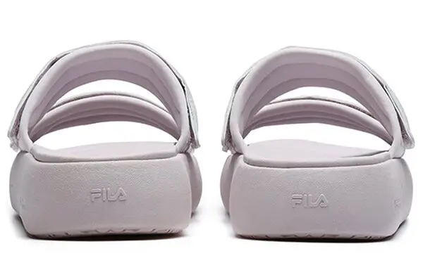 FILA Quilted Strap Slides With Thick Sole