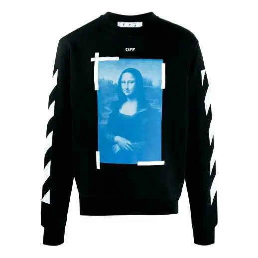 Off-White Mona Lisa Graphic Crewneck Sweatshirt - Black