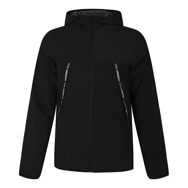 Adidas Neo Sports Windproof Hooded Jacket - Black
