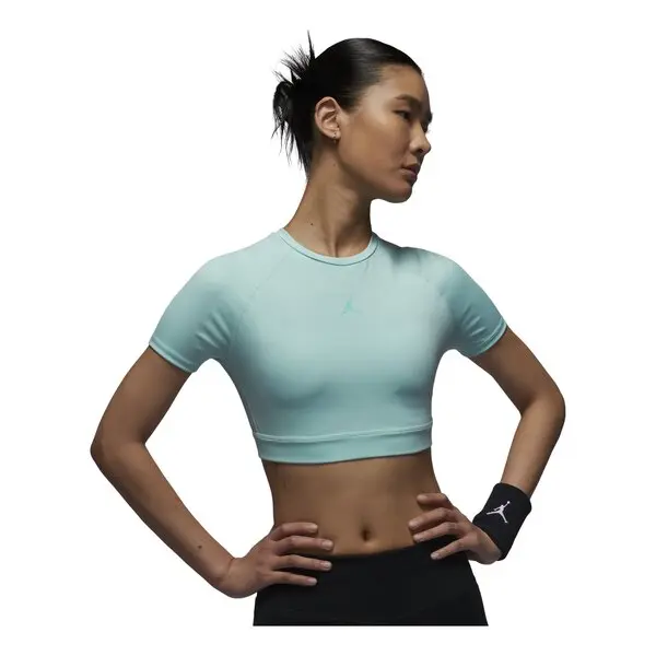 JORDAN Sport Bodycon Performance T-shirt - Light Dew/hyper Turquoise