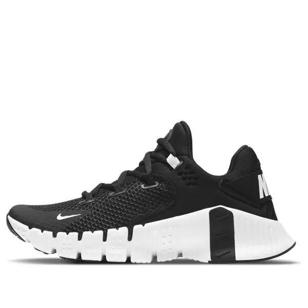 Nike Free Metcon 4 "black White" Athletic Sneakers - Black/white/volt