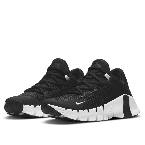 Nike Free Metcon 4 "black White" Athletic Sneakers - Black/white/volt
