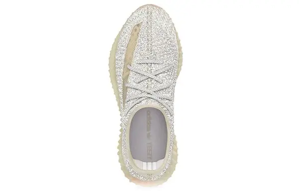 Adidas Yeezy Boost 350 V2 Lundmark Reflective Sneakers - Silevr/cream