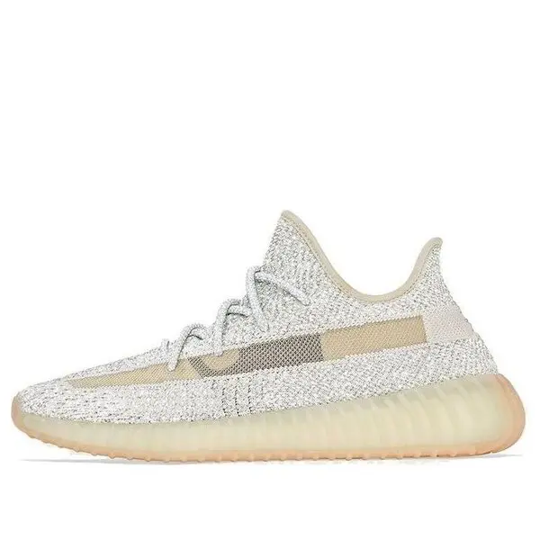 Adidas Yeezy Boost 350 V2 Lundmark Reflective Sneakers - Silevr/cream