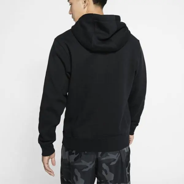 Nike Club Fleece Printed Hoodie - Black
