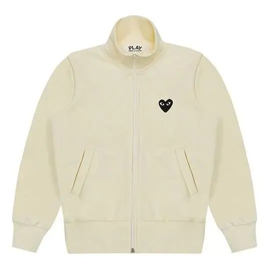 Play Comme Des Garcon Big Heart Track Jacket - White