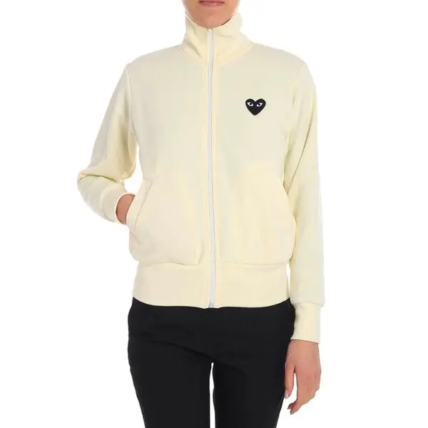 Play Comme Des Garcon Big Heart Track Jacket - White