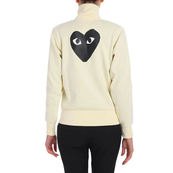 Play Comme Des Garcon Big Heart Track Jacket - White