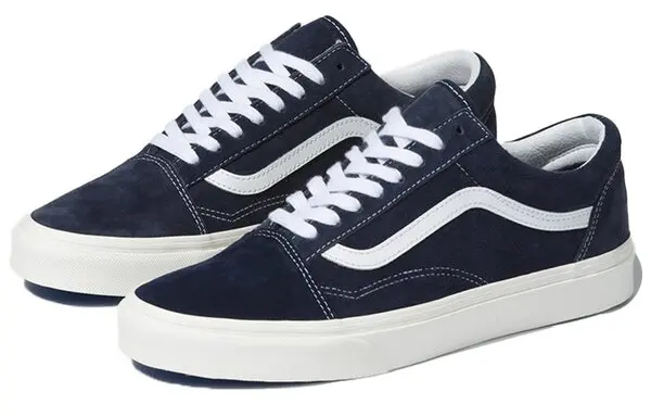 VANS Old Skool Pig Suede Sneakers - Blue/white