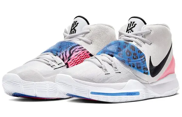 Nike Kyrie 6 Mid Top Basketball Shoe - Pinkbluewhite