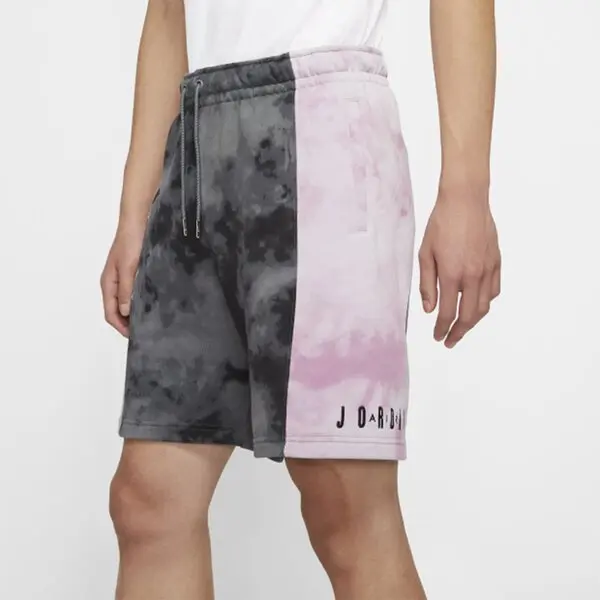 JORDAN Sport Dna Embroidered Pattern Contrast Color Stitching Shorts Gray