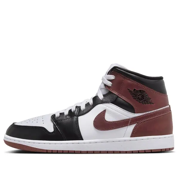JORDAN 1 Mid Sneakers - White/black/red